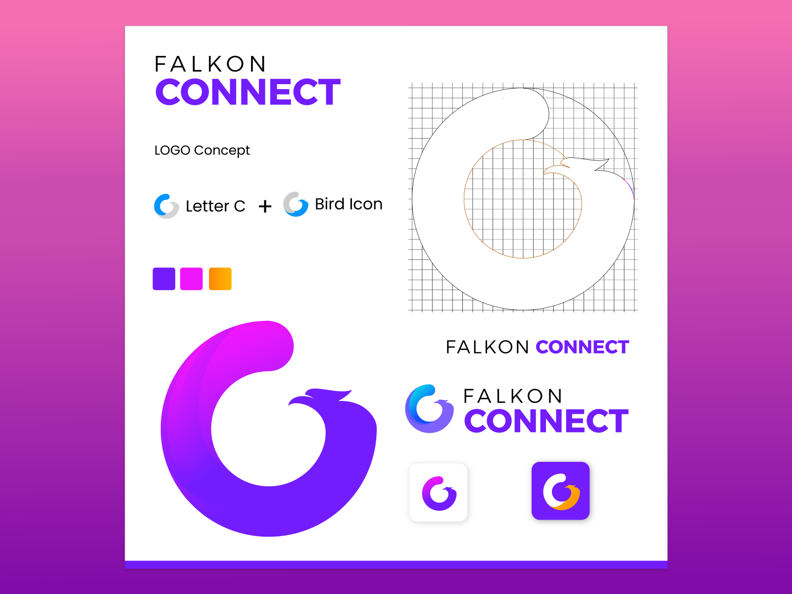 Falkon Connect Branding by Vishwajeet Lakra on Dribbble