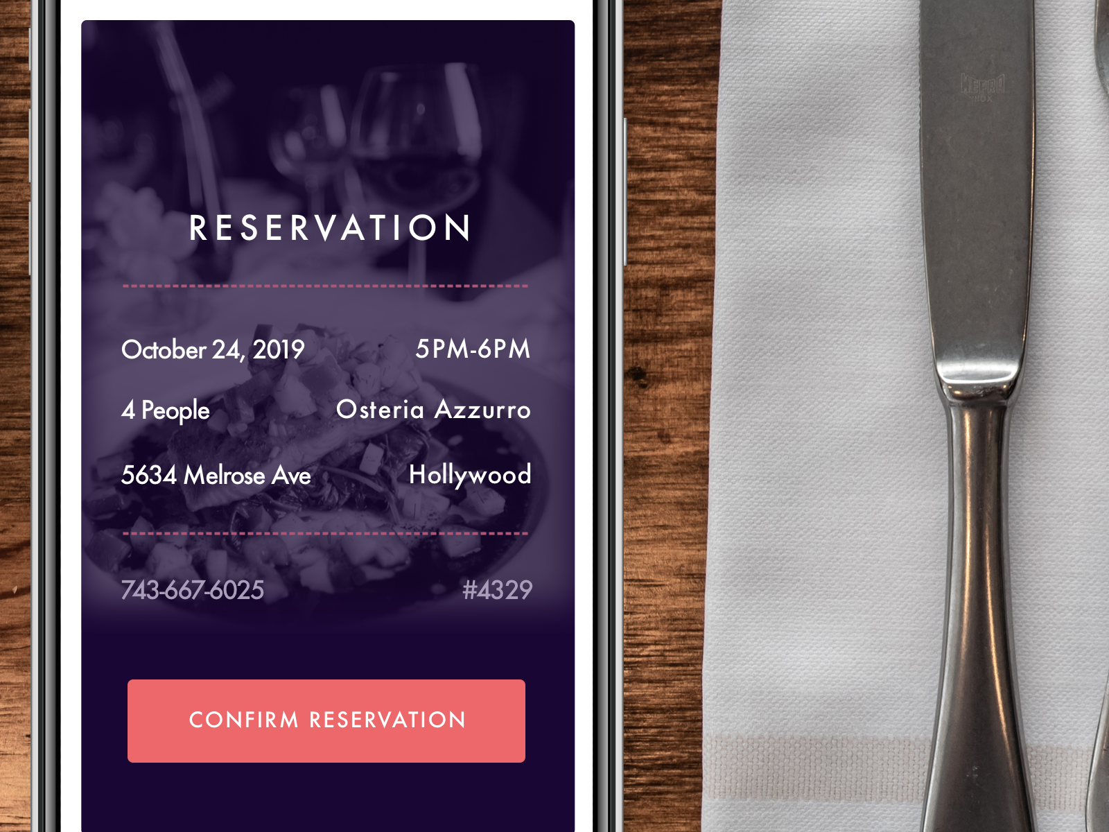 Confirm Reservation by Chuck McQuilkin by InMotion Software on Dribbble