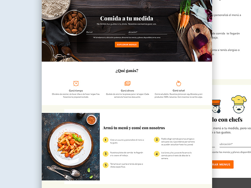 Meal Plans Landing Page by Tephie Choza on Dribbble