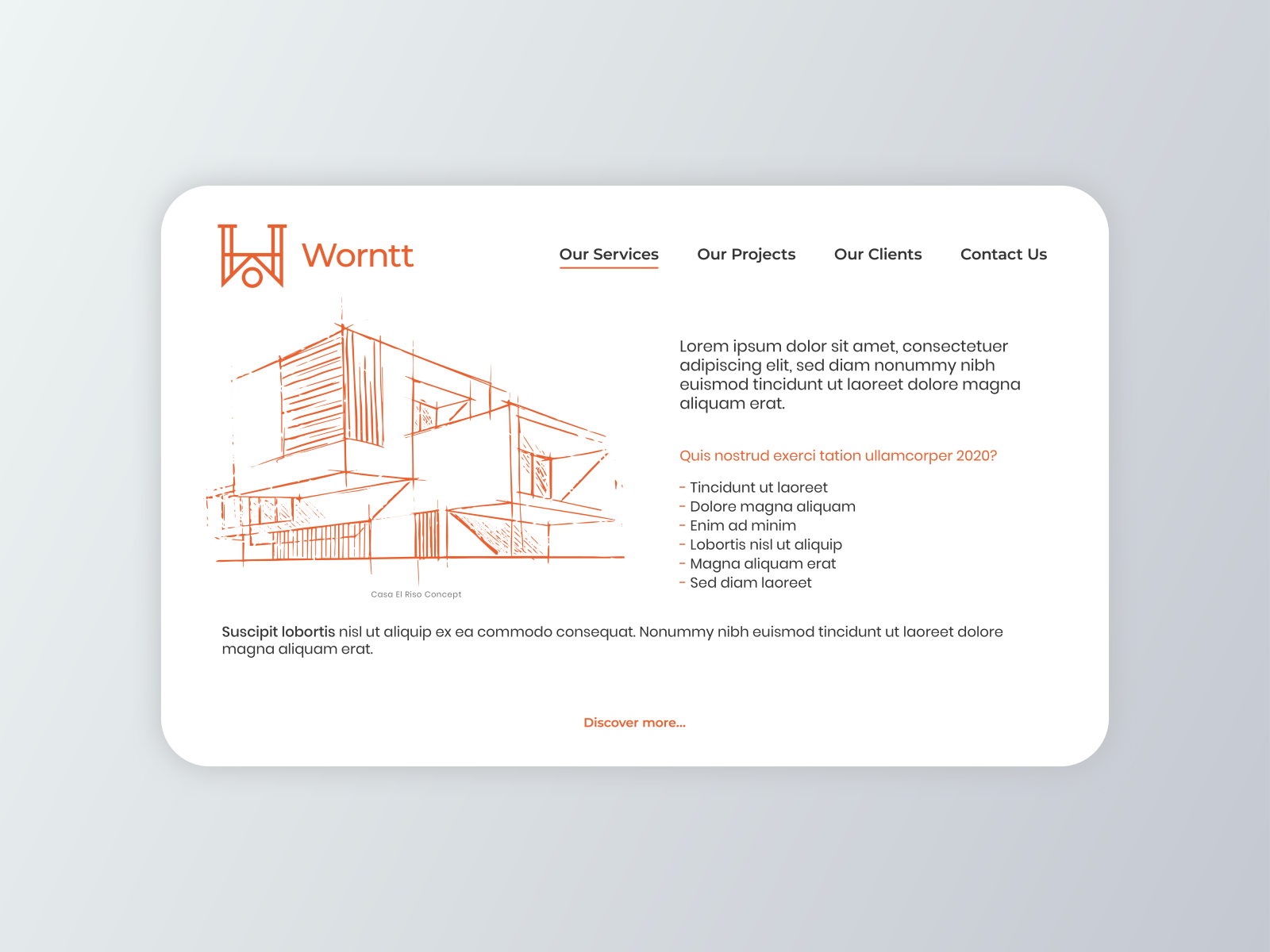 Worntt Architecture Conceptual Web Design by Paul Colceriu on Dribbble