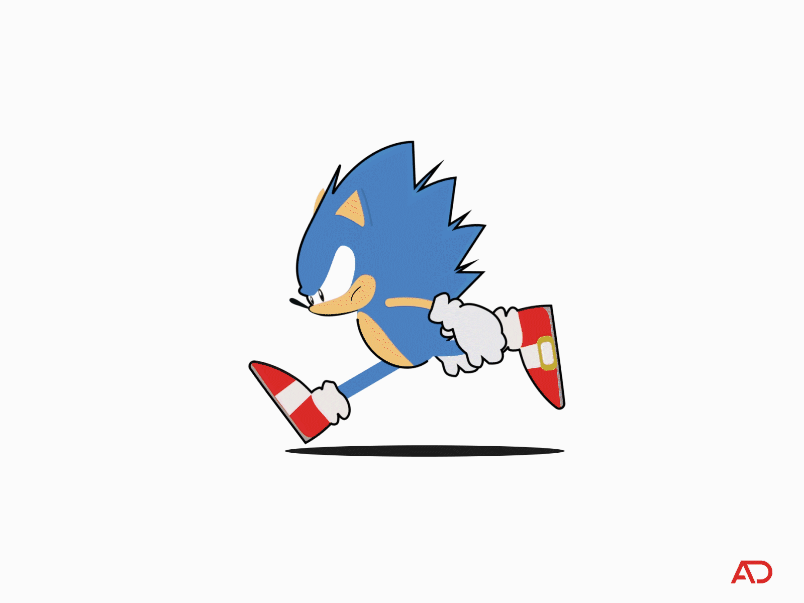 Sonic The Hedgehog Running Animation