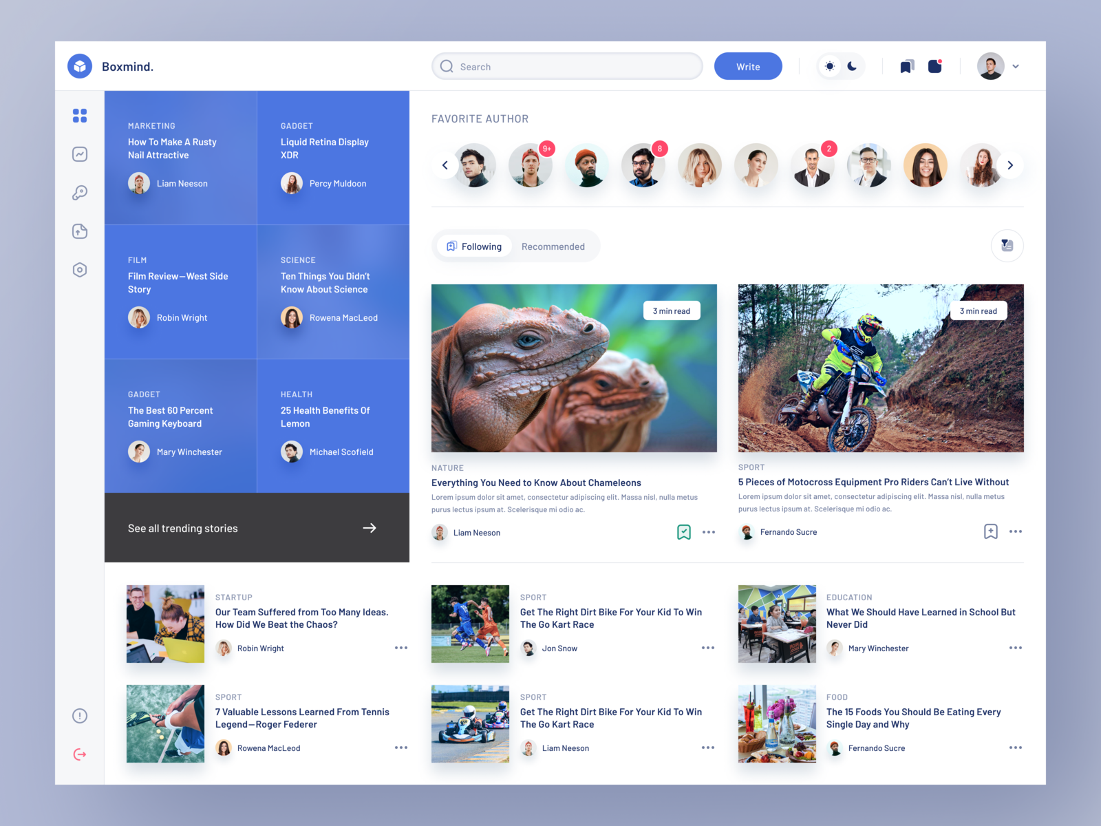 Boxmind - Online Publishing Web App by Choirul Syafril for Keitoto on Dribbble