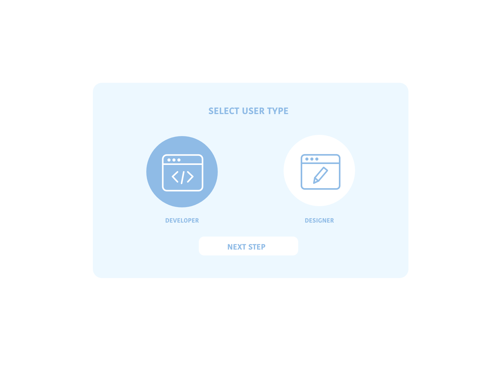 #DailyUI #UI #064 #selectusertype #user by Yong Shan Lee on Dribbble #DailyUI #UI #064 #selectusertype #user by Yong Shan Lee on Dribbble