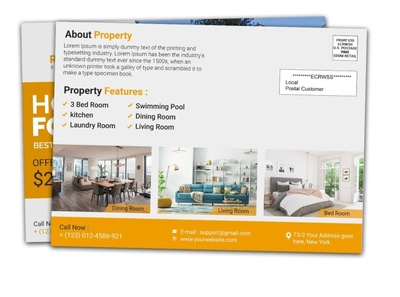 Real estate Home for sale eddm postcard design template by Graphic ...