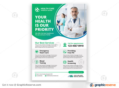 Medical Flyer by Graphic Reserve on Dribbble