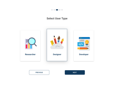 Select User Type by Celine Li on Dribbble