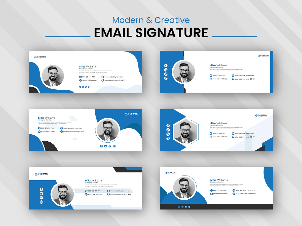 Modern Email Signature Designs by Obydullah on Dribbble