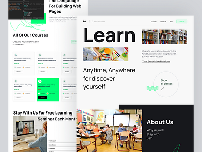 E-learning Landing Page by Sahed Kawser for BraVaa on Dribbble