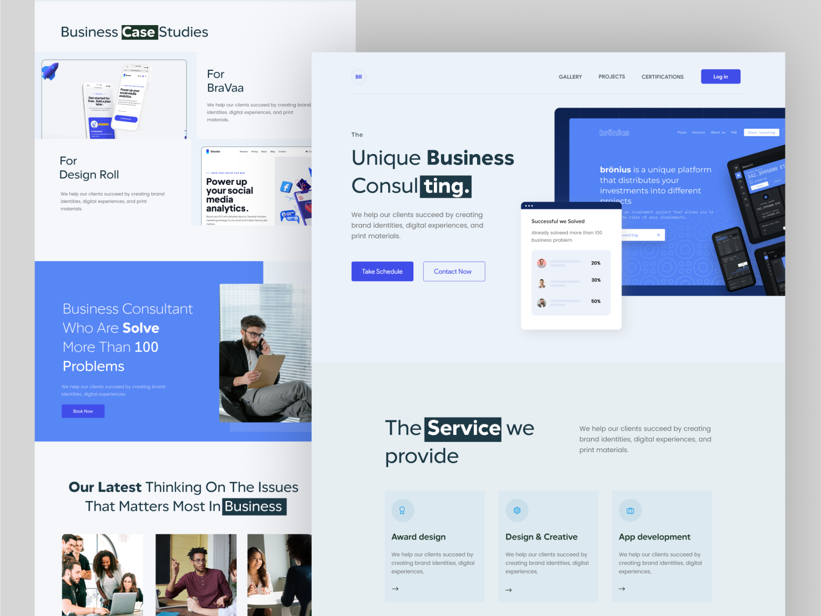 Business Consultant Landing Page by Sahed Kawser for BraVaa on Dribbble