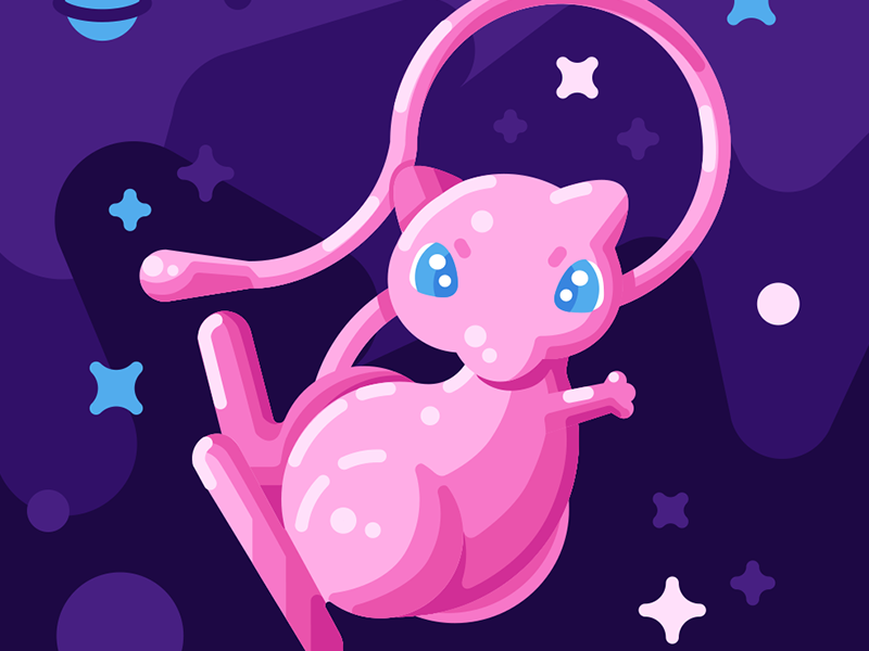 #151 Mew by Gui Zamarioli on Dribbble