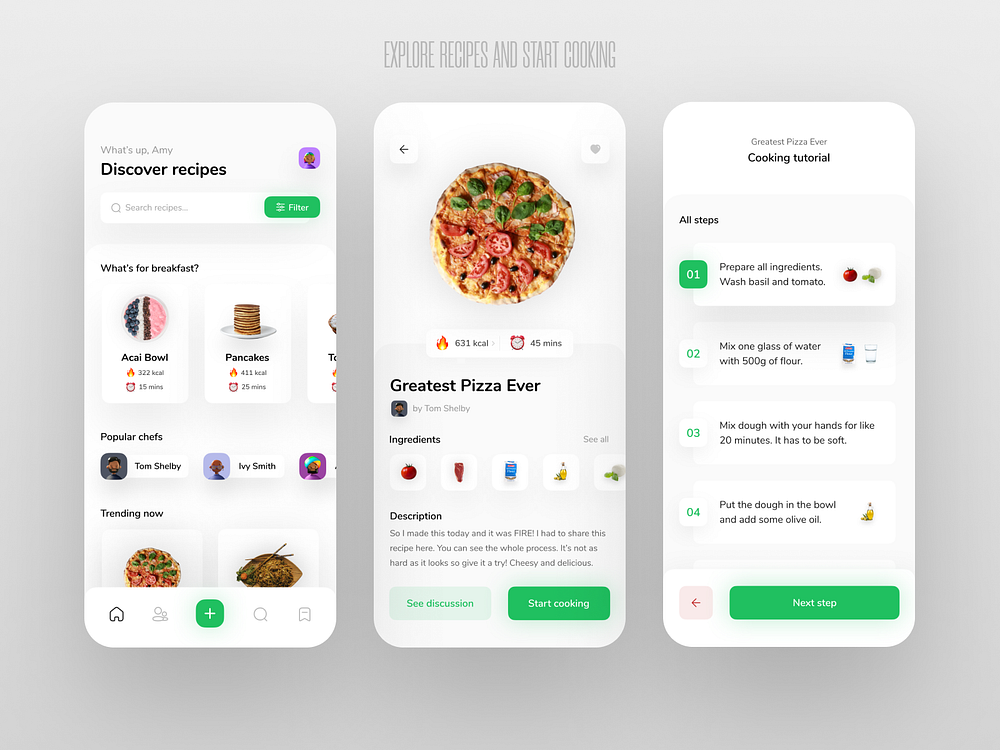 Recipes App UI - Full Project by Michael Filipiuk on Dribbble