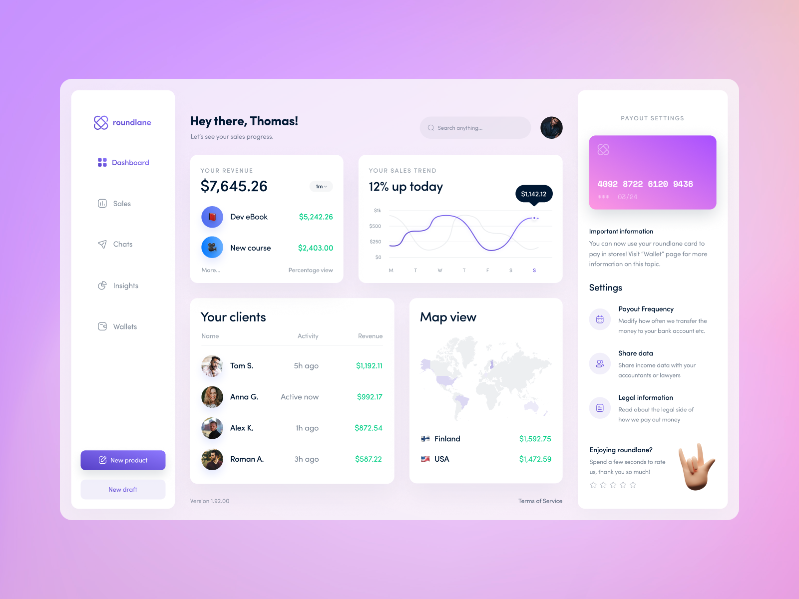 Sales Dashboard UI by Michael Filipiuk for Fireart Studio on Dribbble