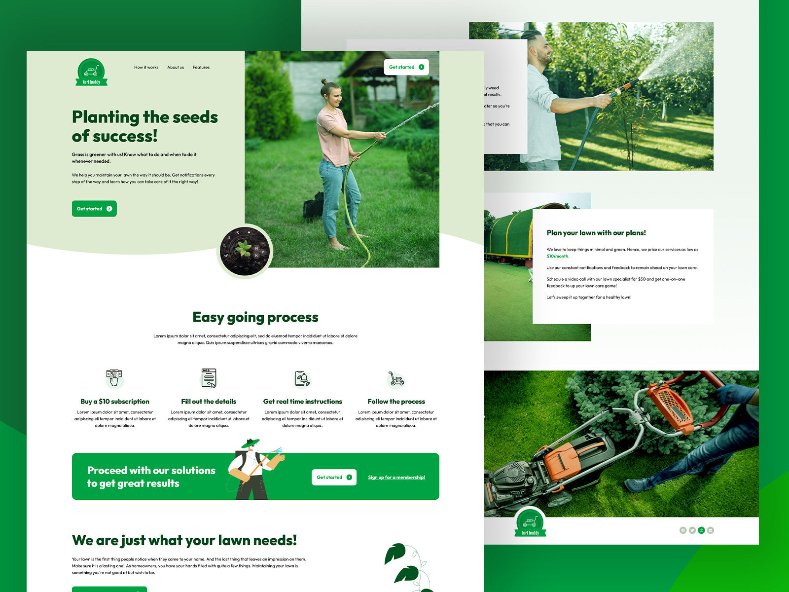 Website Redesign for Turf Buddy by Vishnu Gupta on Dribbble