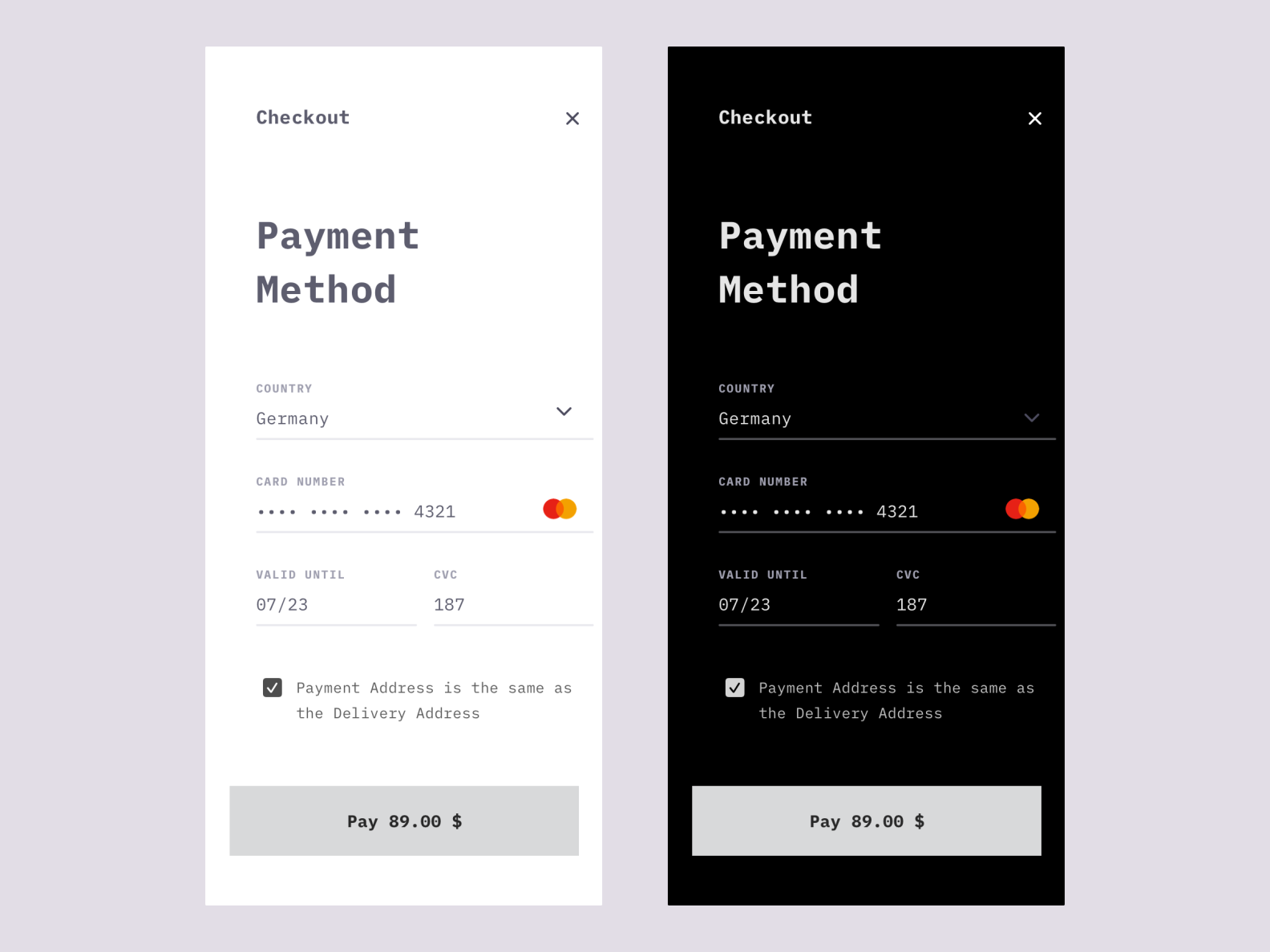 Payment Method App by Leroy Simpson on Dribbble
