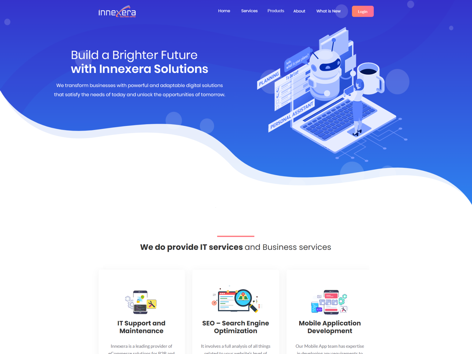 Innexera Corporate Website by Saji Raj - UI UX Designer on Dribbble