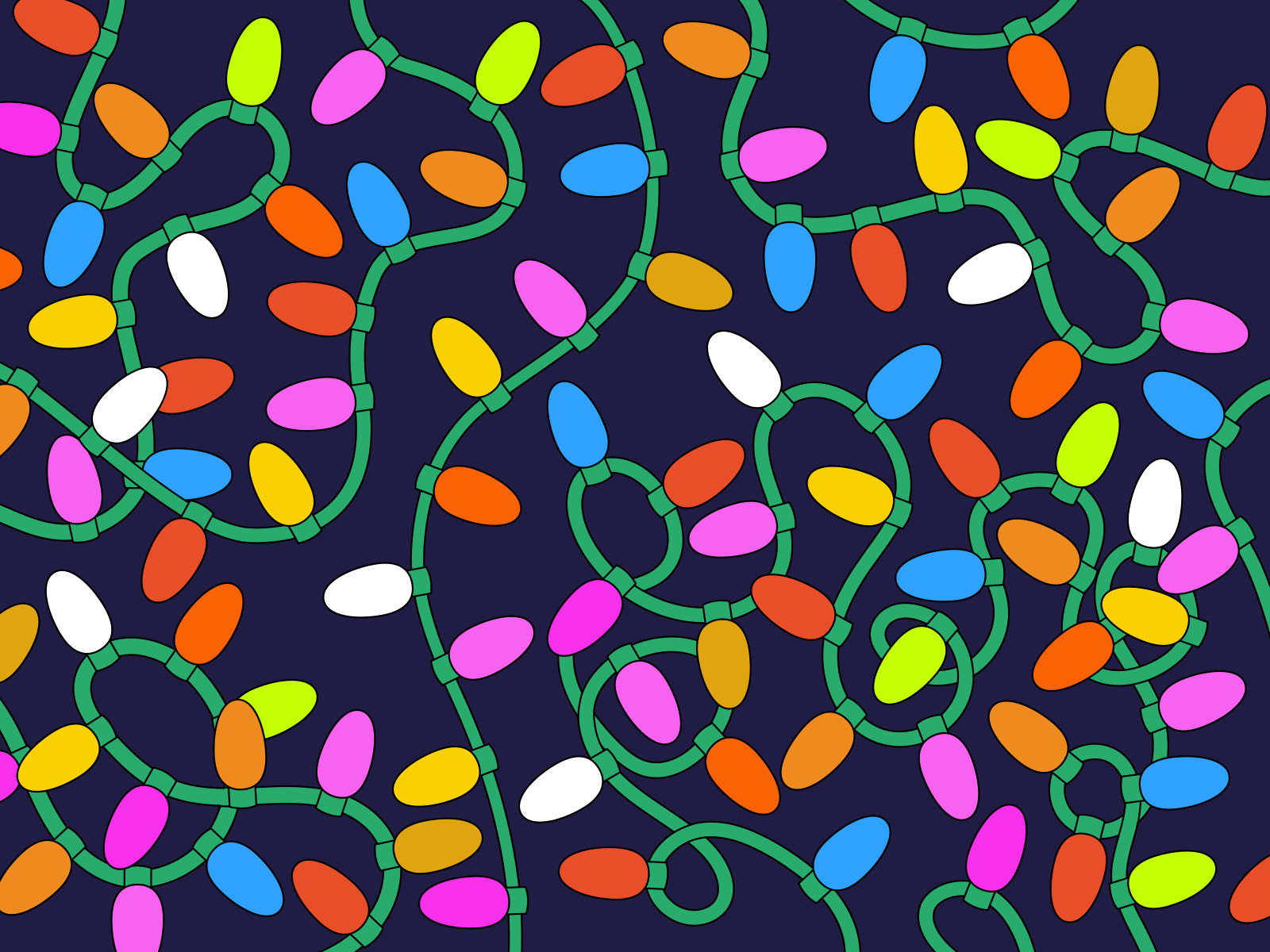 Christmas lights – illustrated pattern by SEASONOFVICTORY aka Linda ...