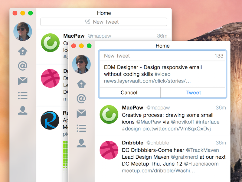 Twitter for Yosemite: Tweet UX improvement by Dmitry Novikov on Dribbble