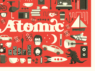 Atomic: epic coffee illustrations by Tim Denee on Dribbble