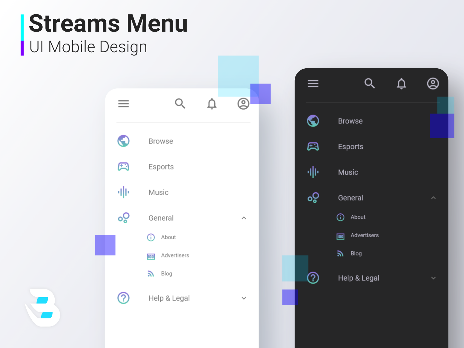 STREAM MENU by Bytenologic on Dribbble