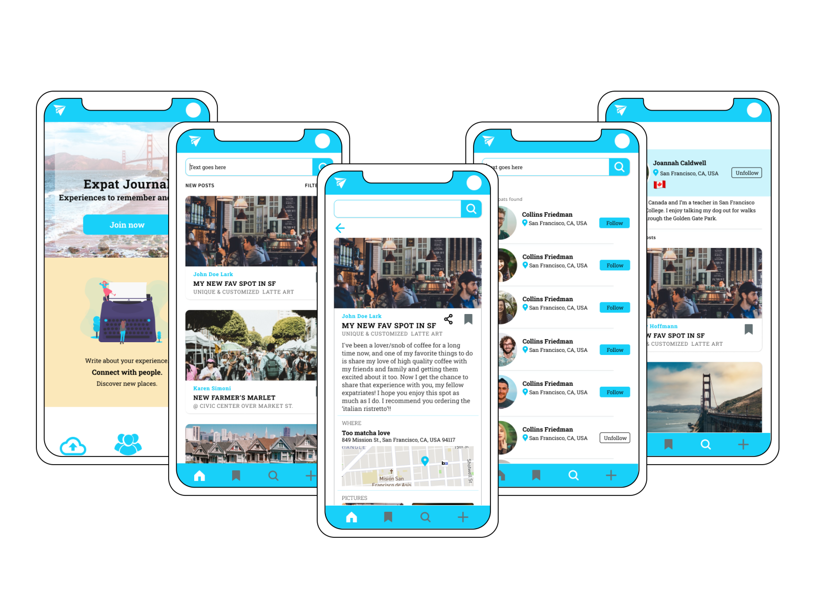 Expat Journal app by Vicky Vigon on Dribbble