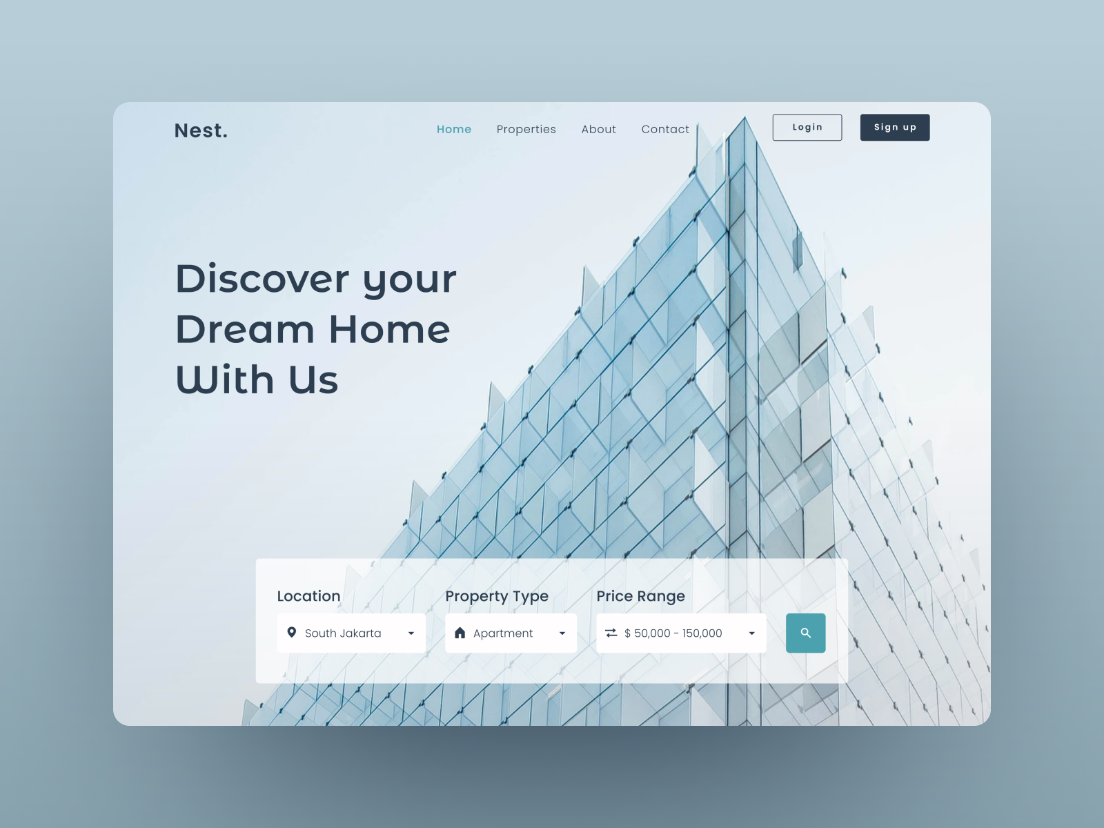 Exploration - Properti Web Header Design by Kinosh on Dribbble