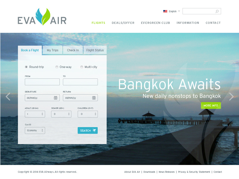Eva Air Website by Yiwen Lu on Dribbble