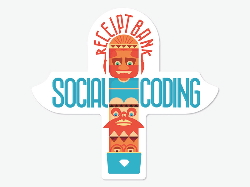 Social coding totem by Dana Tileva @ Dext on Dribbble