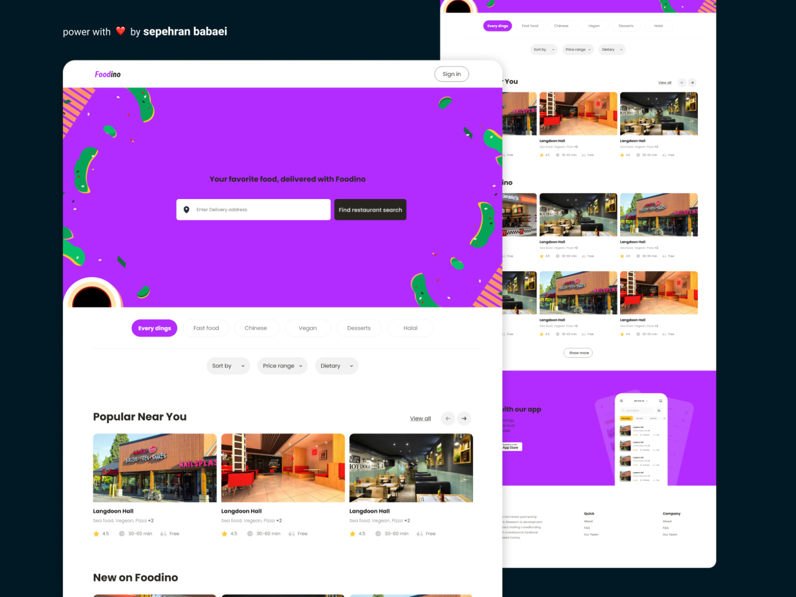 Order website - order service with panel by Sepehran babaei on Dribbble