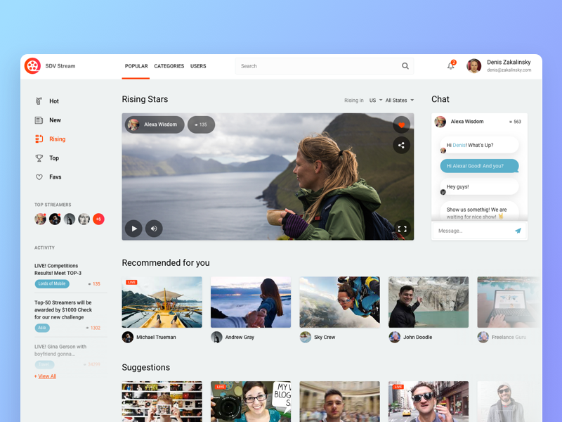 WIP / Streaming Service Wireframe by Denis Zakalinsky on Dribbble