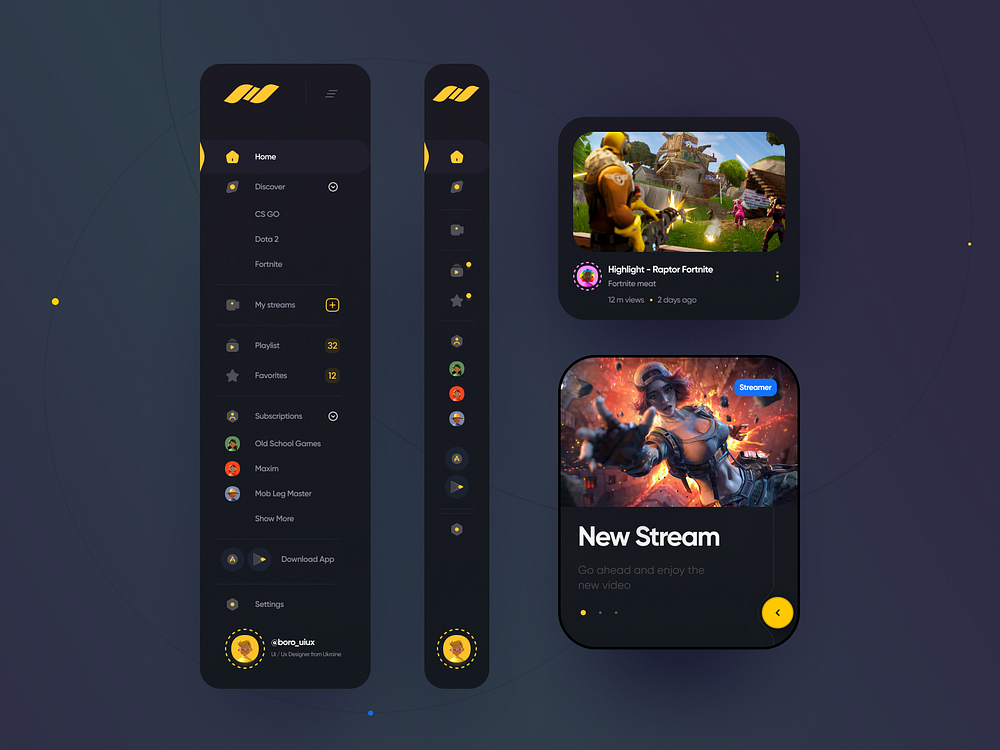 Live Streaming Ui by Yehor Haiduk 🇺🇦 for Sick Agency on Dribbble