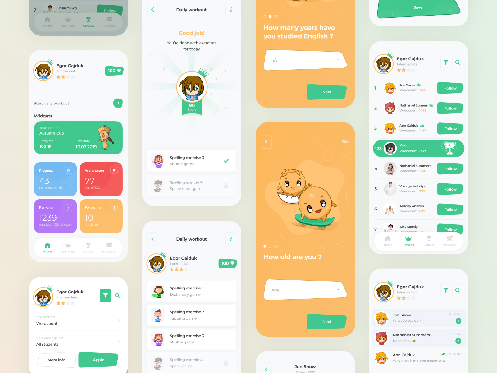 Learning Tournament App by Yehor Haiduk 🇺🇦 on Dribbble