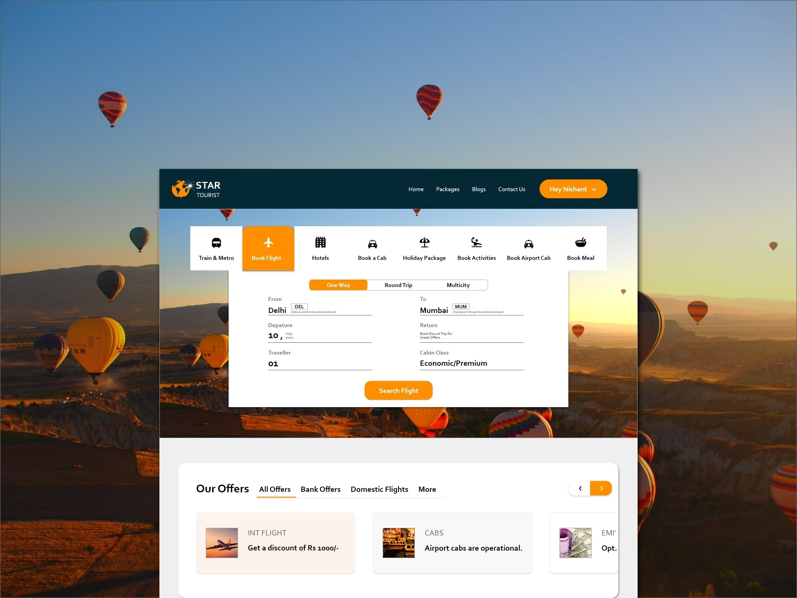Multi Domain Travelling Web UI by Nishant Mund on Dribbble