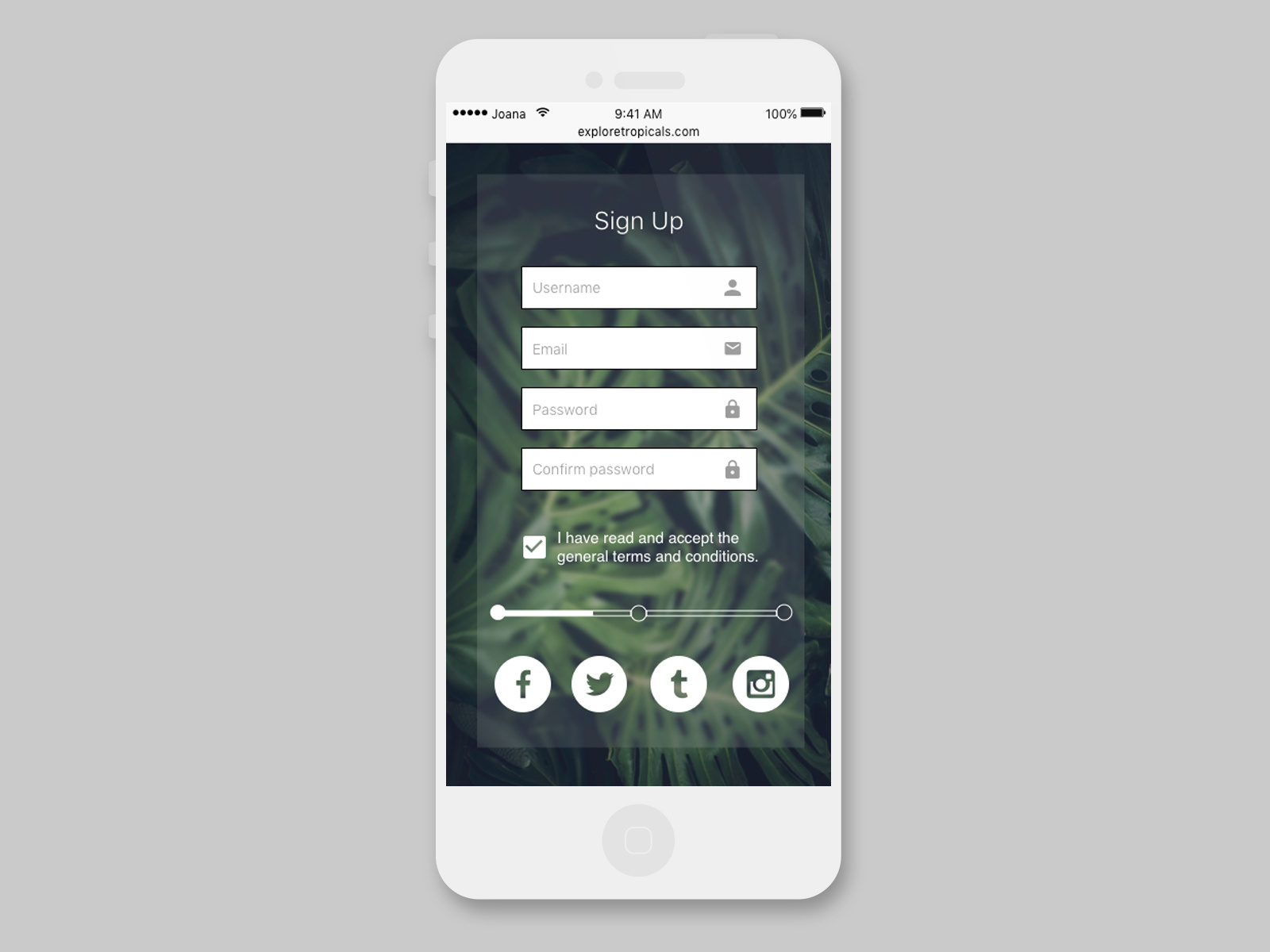 Sign-Up Screen by Joana Nunes on Dribbble