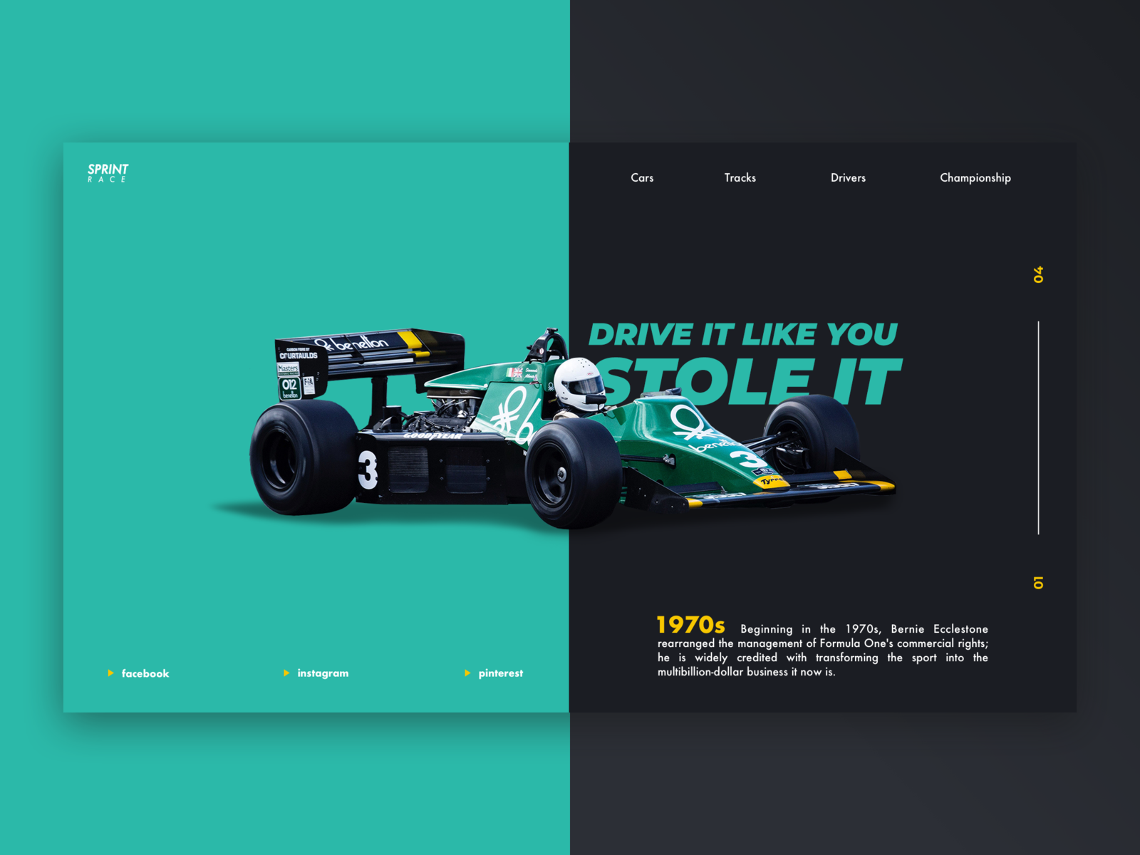 F1 / Web UI by Zoltán Czékmány on Dribbble