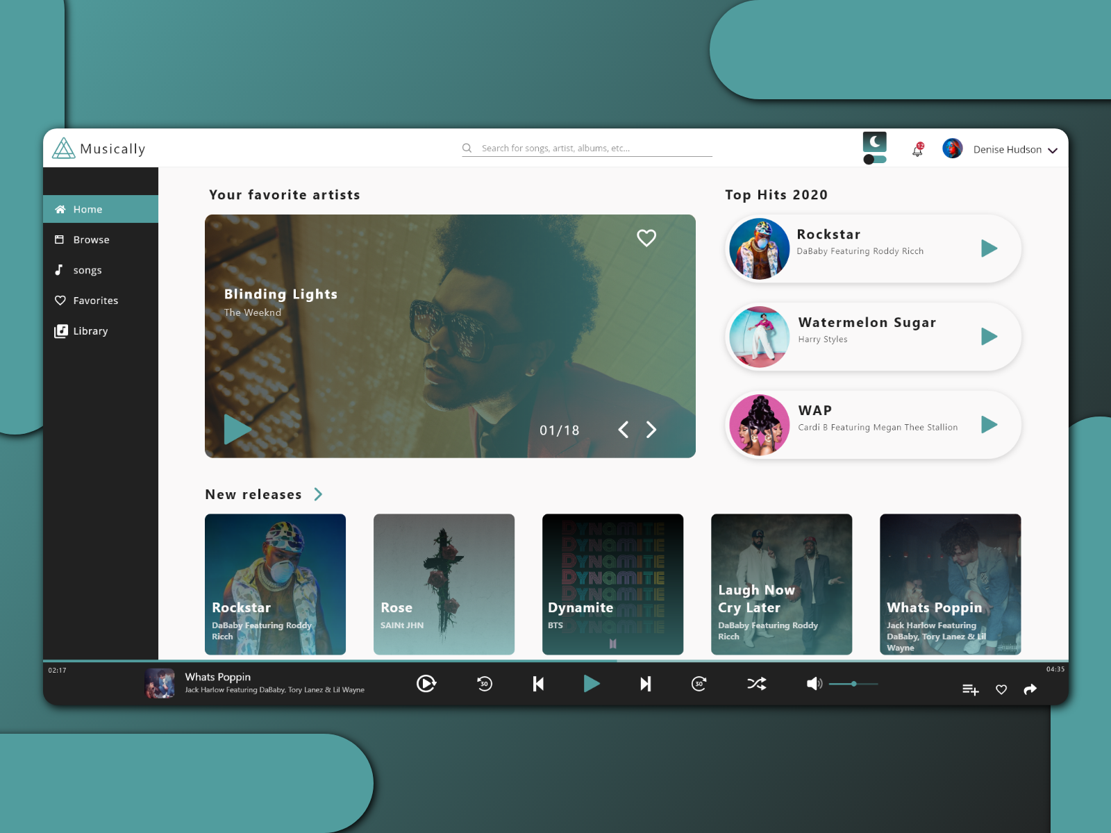 Landing Page - Musically | UI & UX Design by gamal mohamed on Dribbble