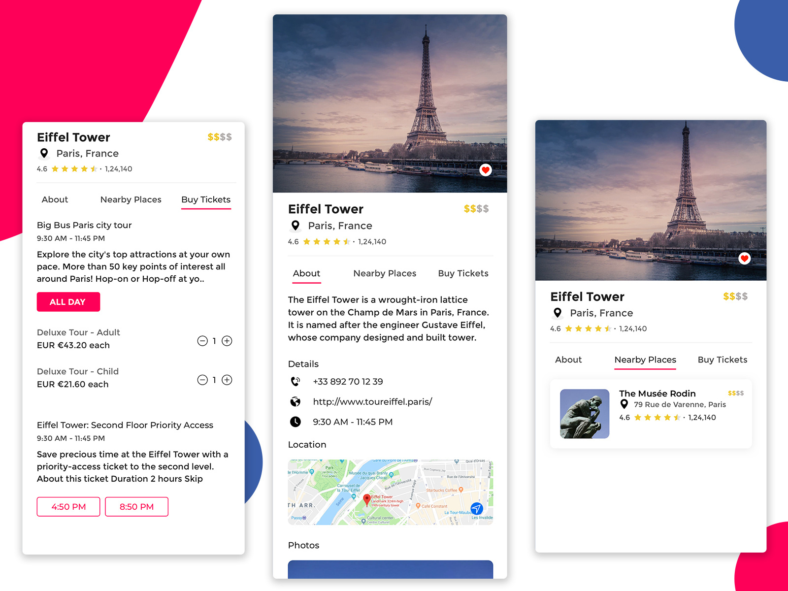 Tour Application by Davinder Chana on Dribbble