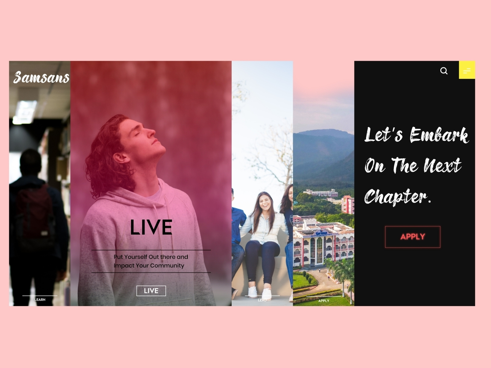 Admission website by Samson on Dribbble