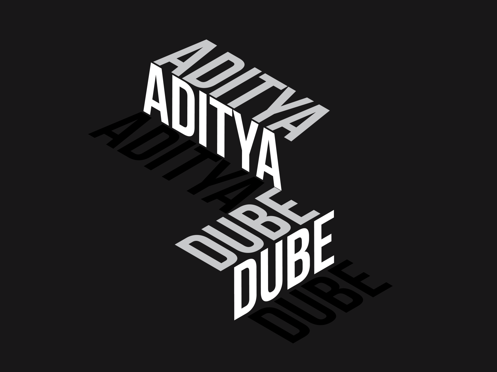 Isometric Typography by Aditya Dube on Dribbble