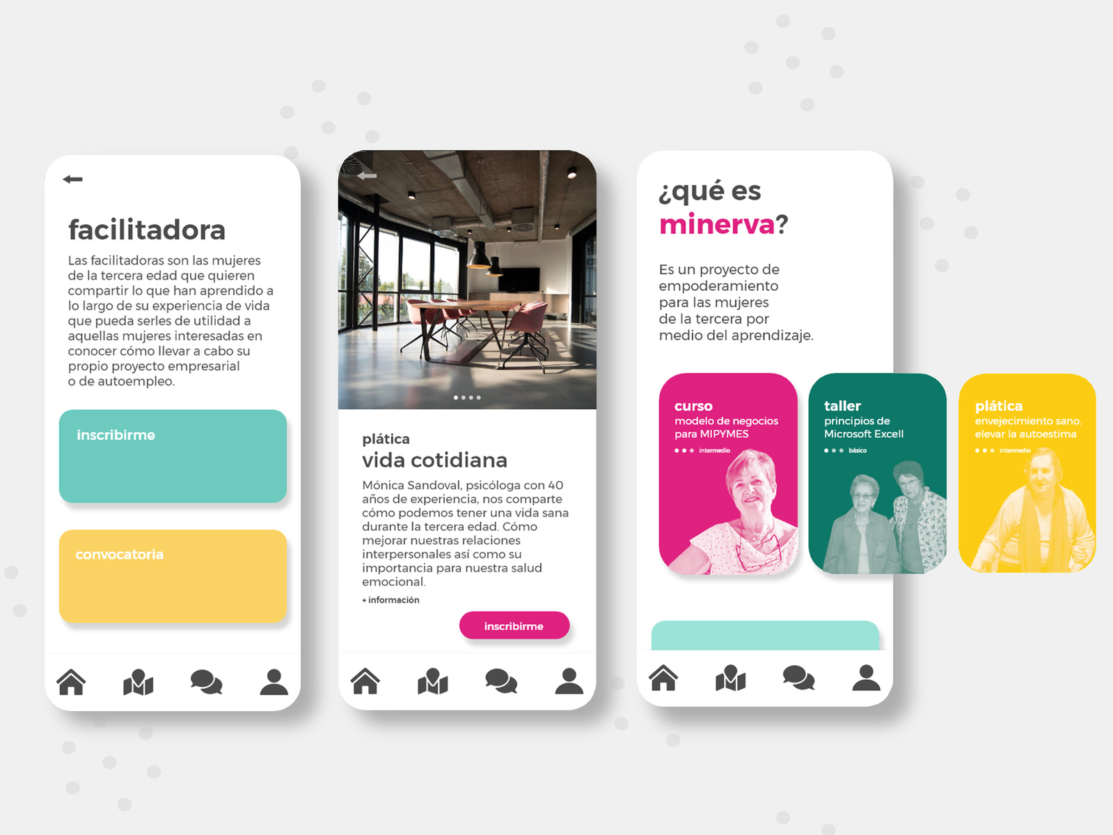 Minerva App by Mariana Ponce on Dribbble