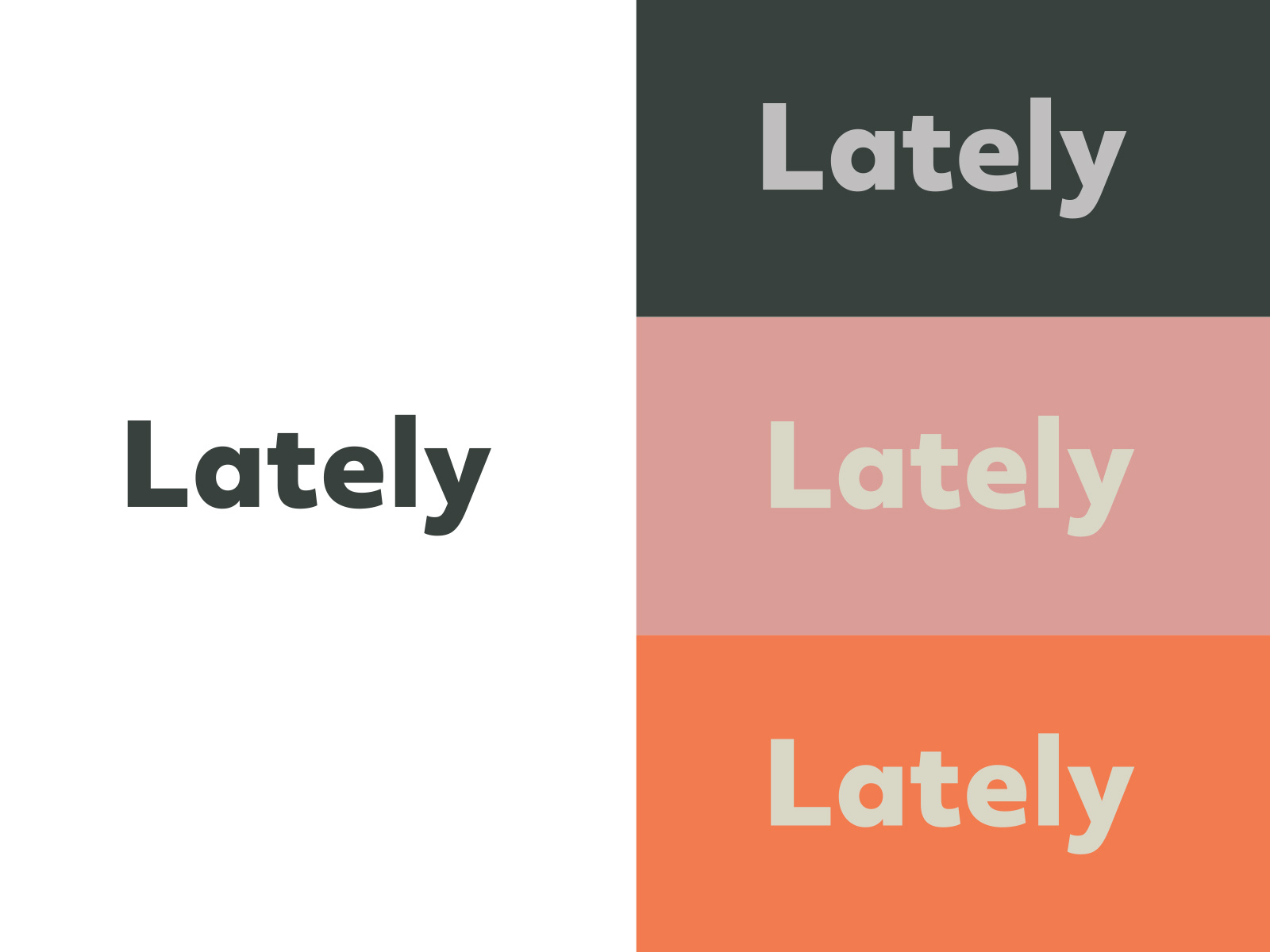 Lately Logo by Kate Brunn on Dribbble