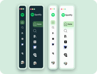Spotify Menu Sidebar Navigation by wahyuace on Dribbble