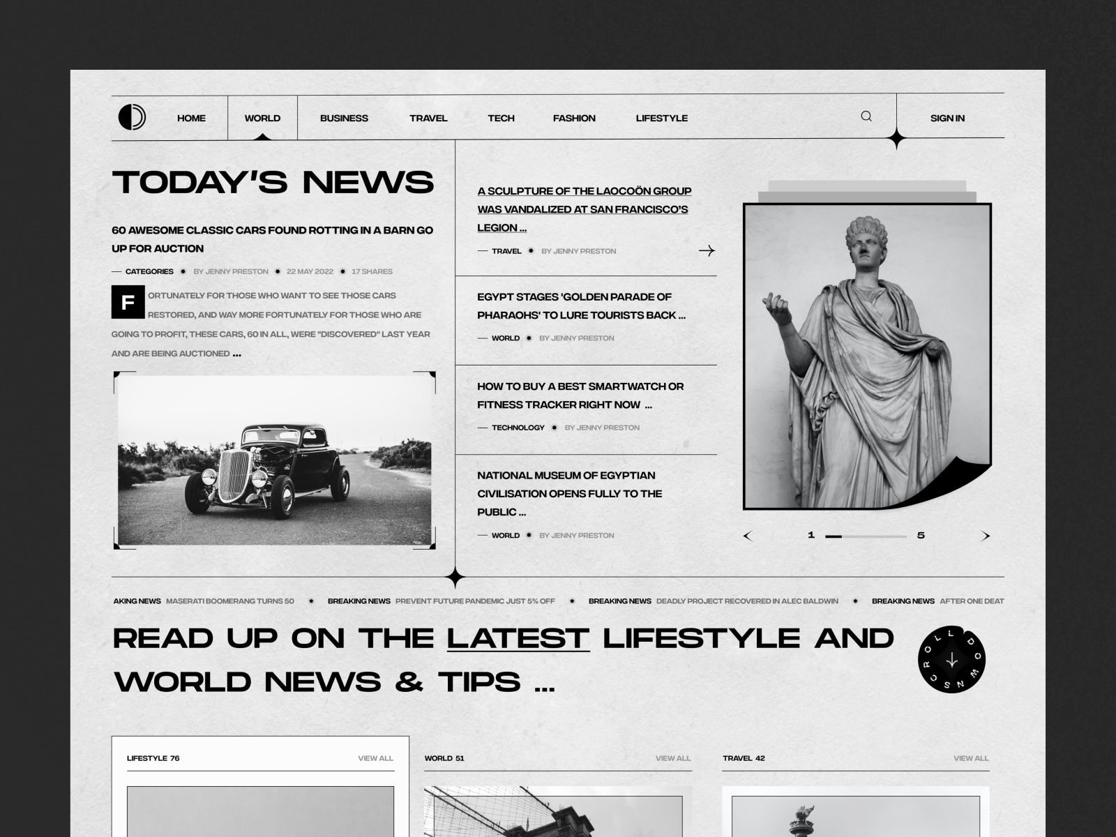 News Website. by Kimghazl Design for Pela Design on Dribbble