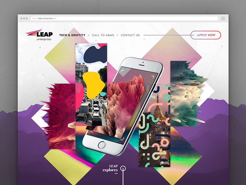 Landing page custom visual piece by Isa Paavola on Dribbble