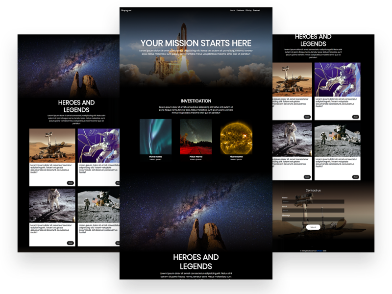 Space Page by Loria_ux on Dribbble