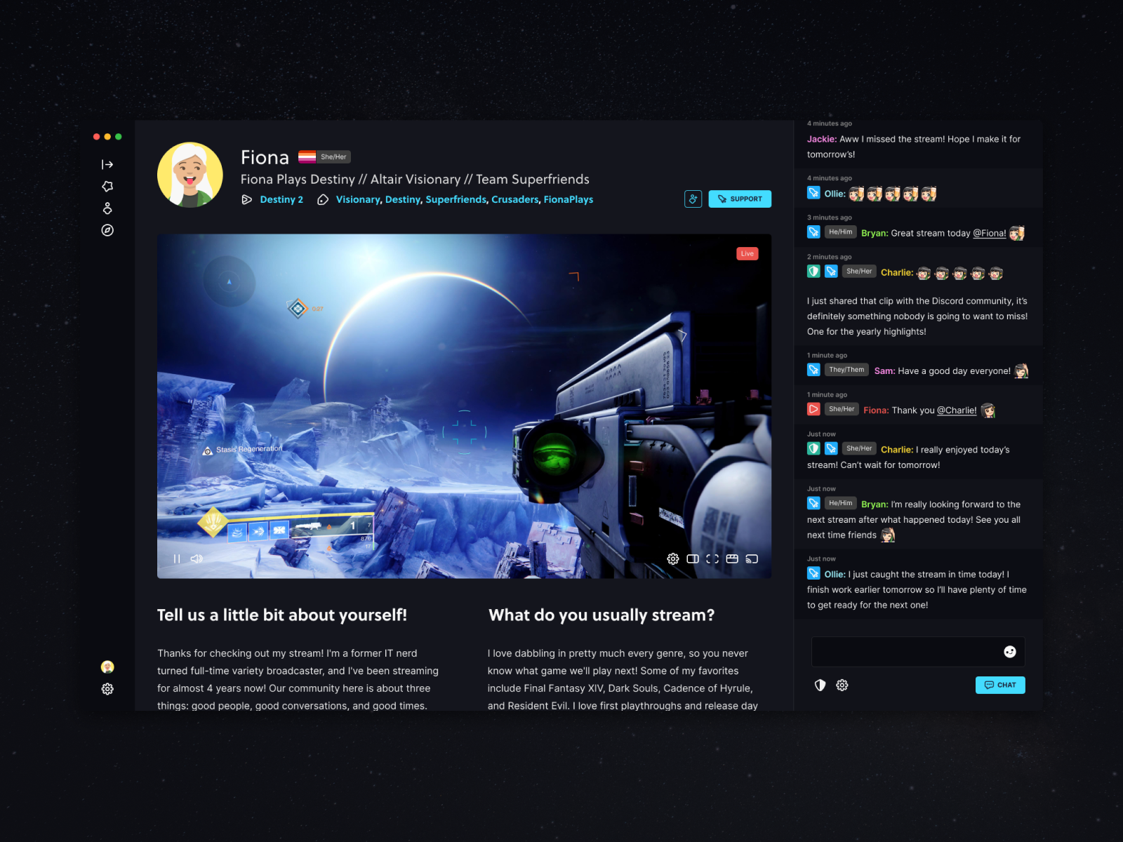 Profile Preview by Dave McNally on Dribbble