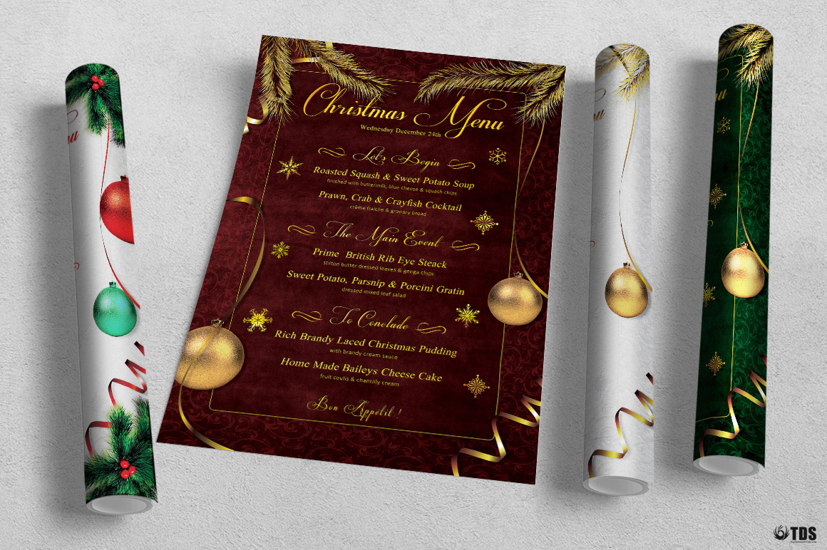 Christmas Menu Template V1 by Lionel Laboureur for Thats Design Store ...