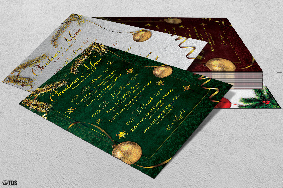 Christmas Menu Template V1 by Lionel Laboureur for Thats Design Store ...
