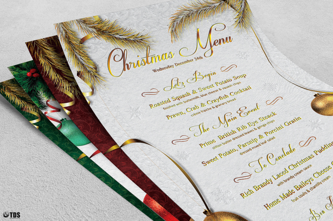 Christmas Menu Template V1 by Lionel Laboureur for Thats Design Store ...