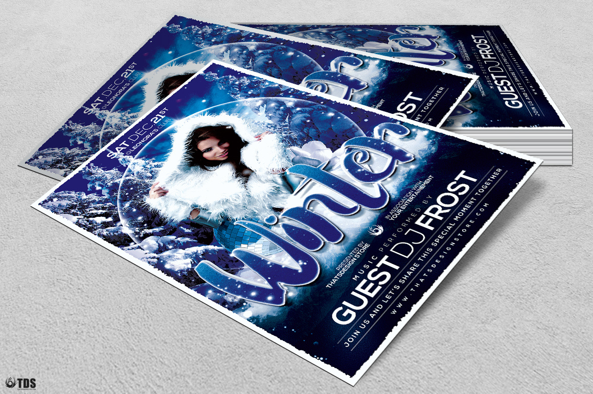 Winter Solstice Flyer Template by Lionel Laboureur for Thats Design ...