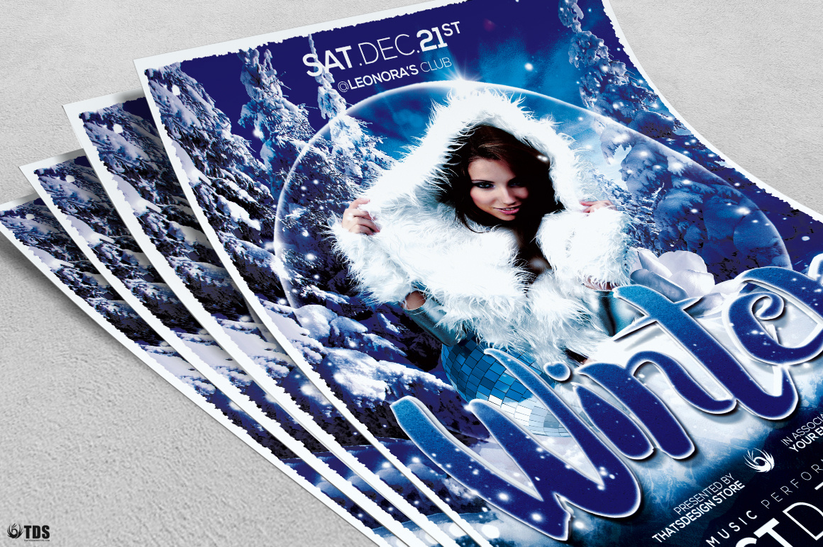 Winter Solstice Flyer Template by Lionel Laboureur for Thats Design ...